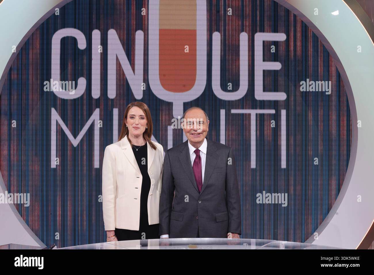 Roberta Metsola , Bruno Vespa The President of the European Parliament ...
