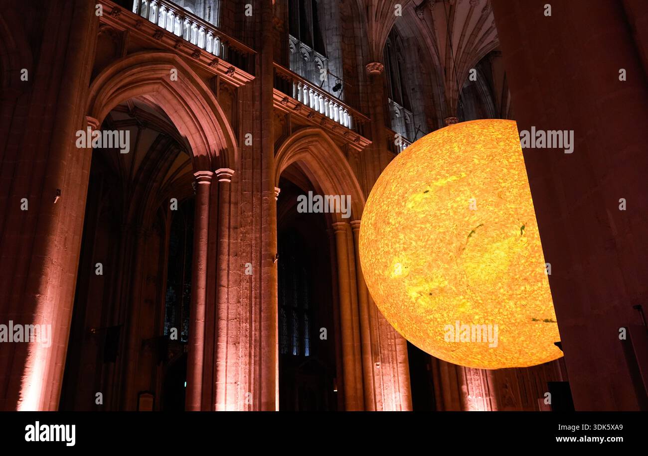 A view of `Helios´, a seven-metre sculpture of the sun by artist Luke ...