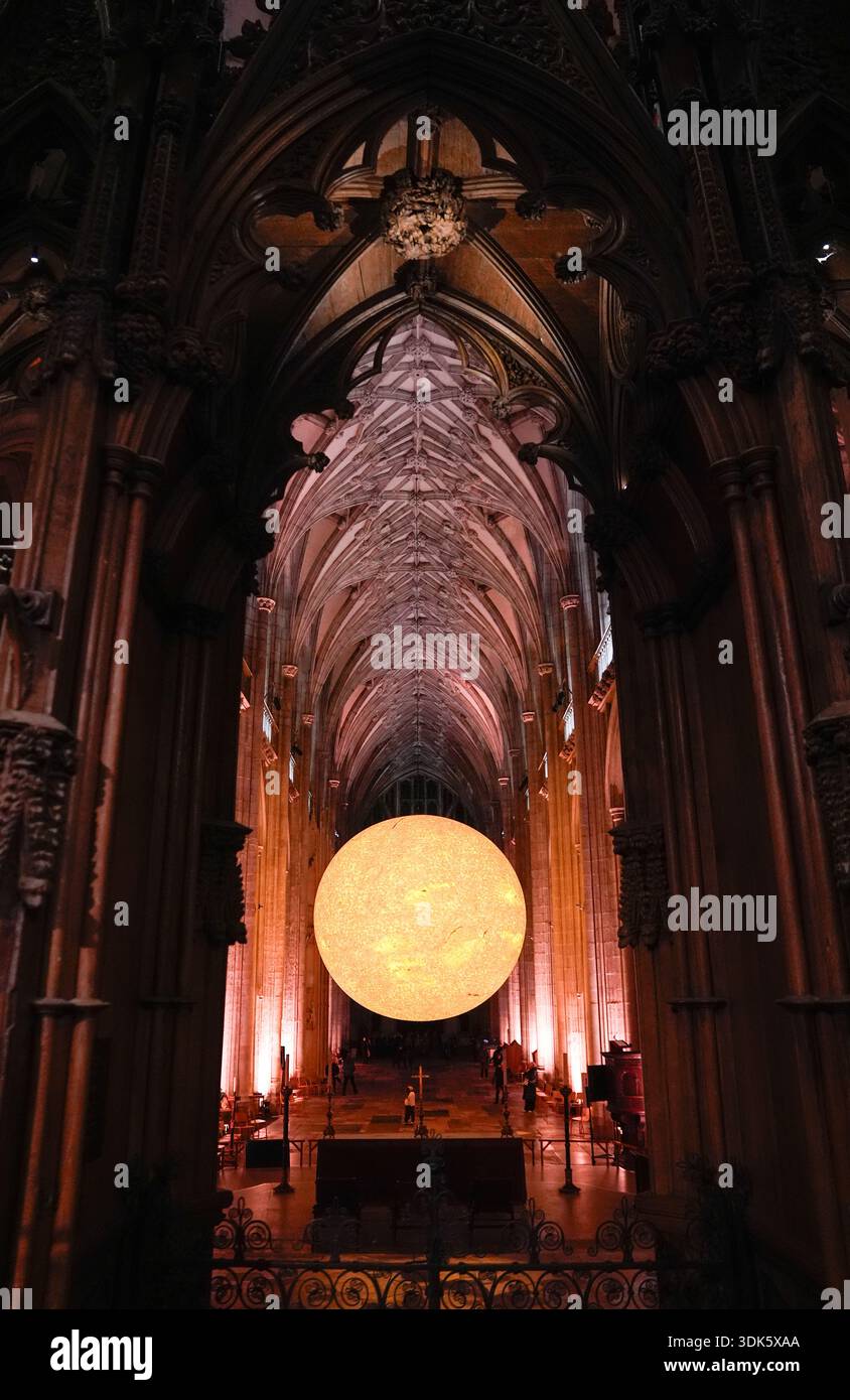 A view of `Helios´, a seven-metre sculpture of the sun by artist Luke ...