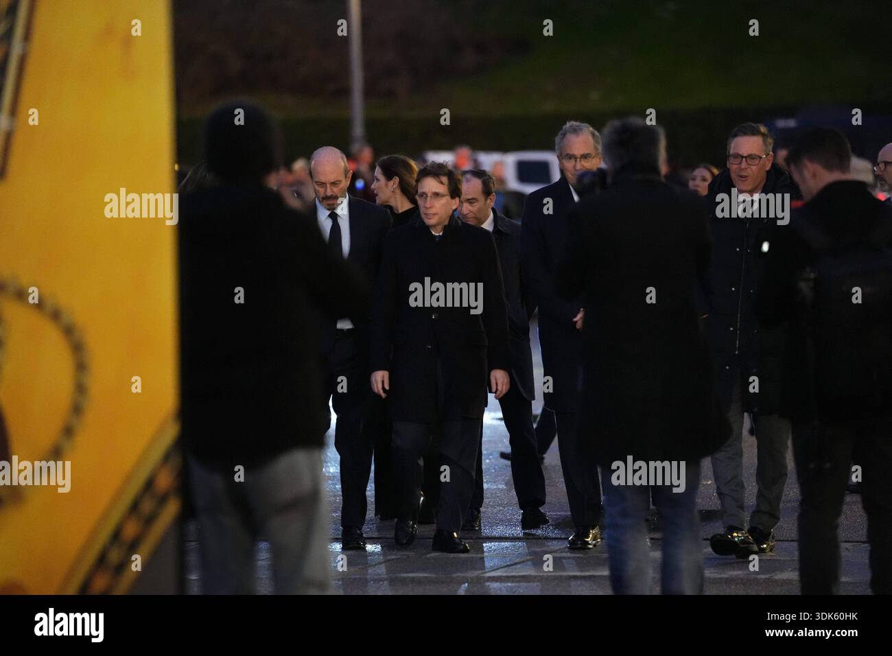 Isabel Diaz Ayuso and Jose Luis Martinez-Almeida attending funeral mass ...