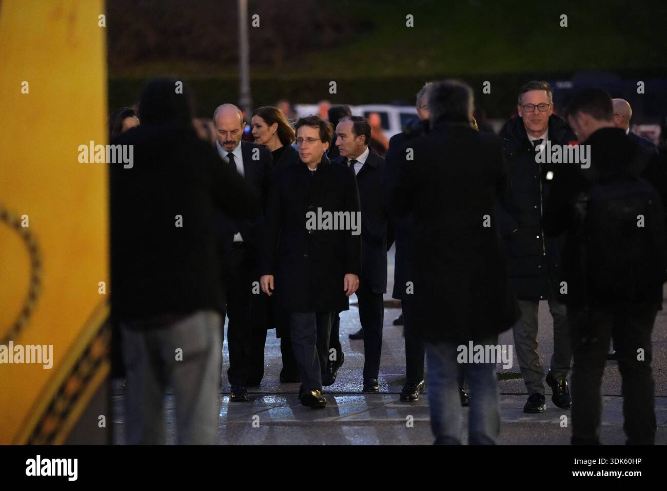 Isabel Diaz Ayuso and Jose Luis Martinez-Almeida attending funeral mass ...