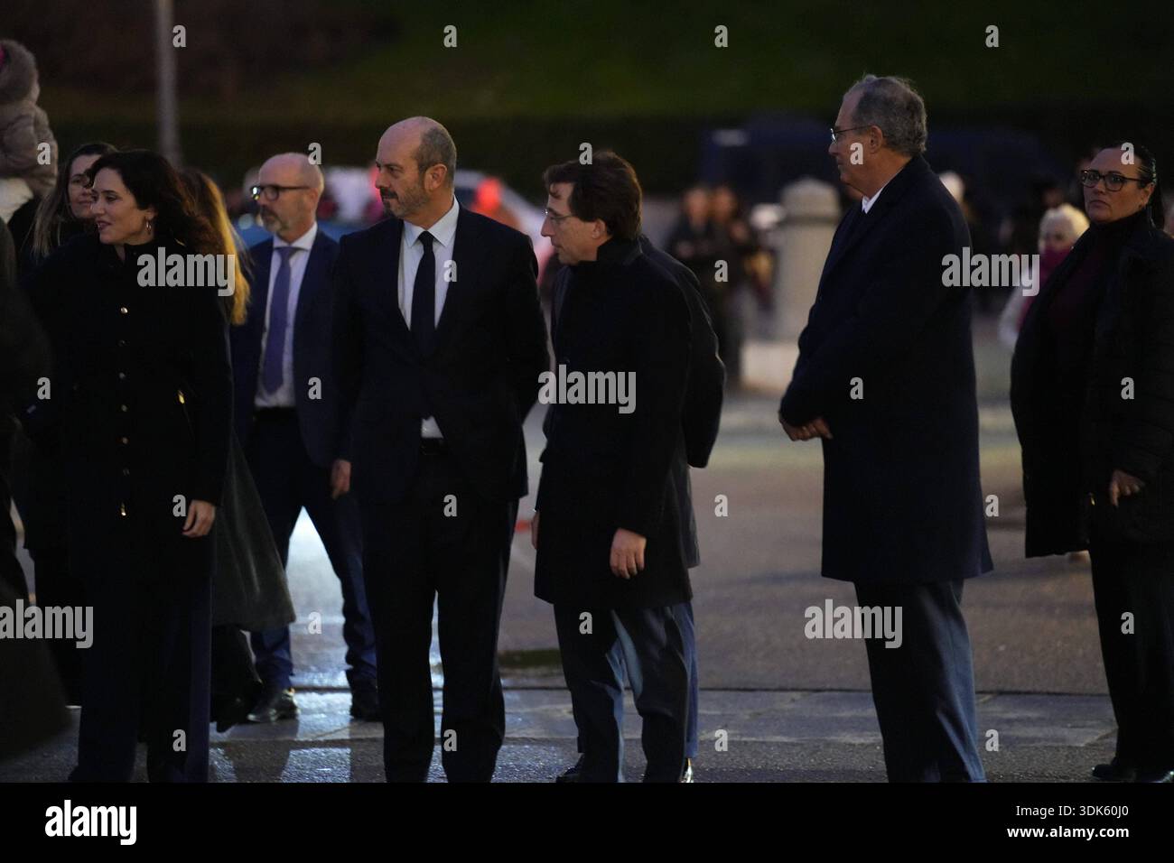 Isabel Diaz Ayuso and Jose Luis Martinez-Almeida attending funeral mass ...