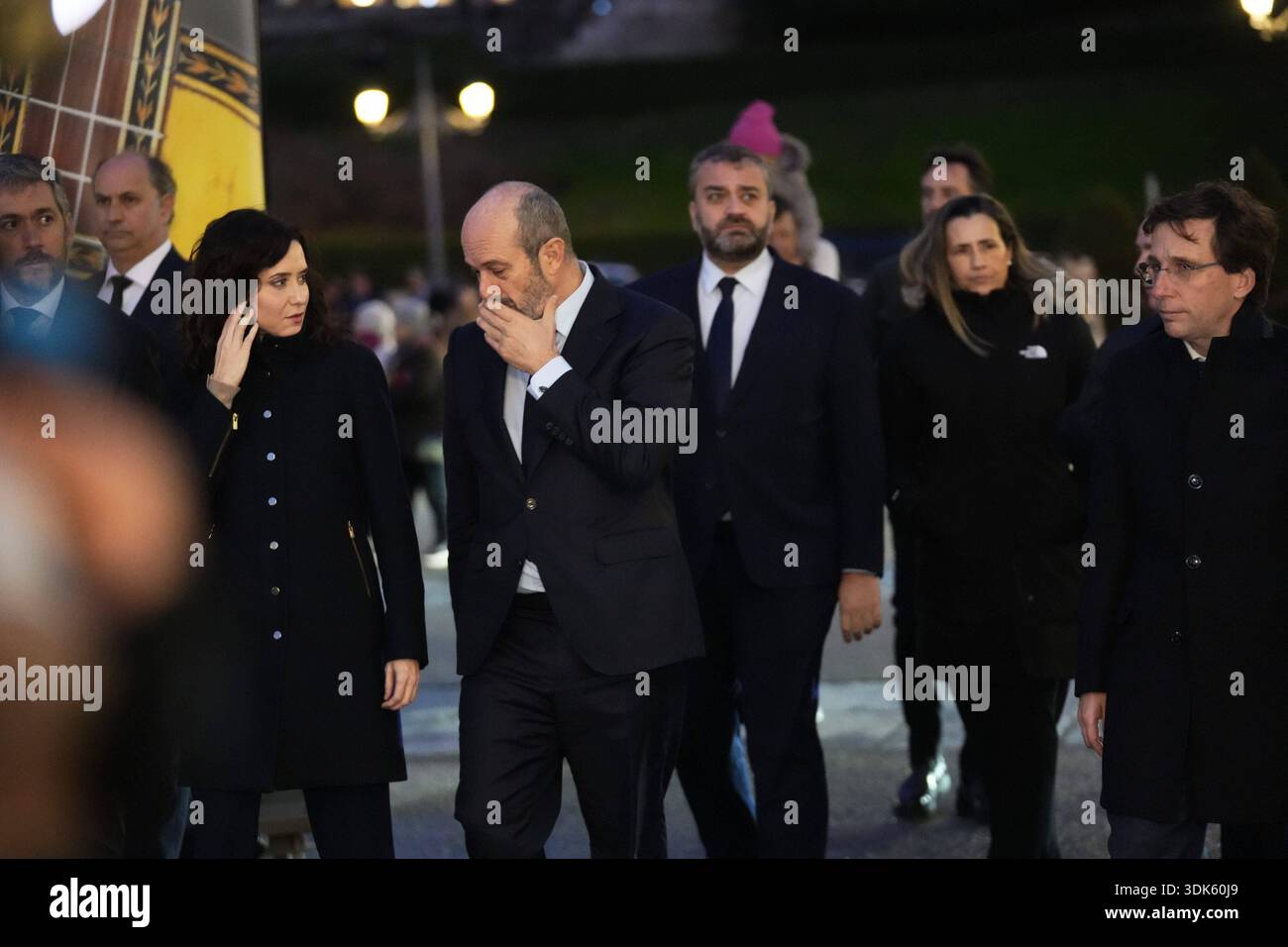 Isabel Diaz Ayuso and Jose Luis Martinez-Almeida attending funeral mass ...