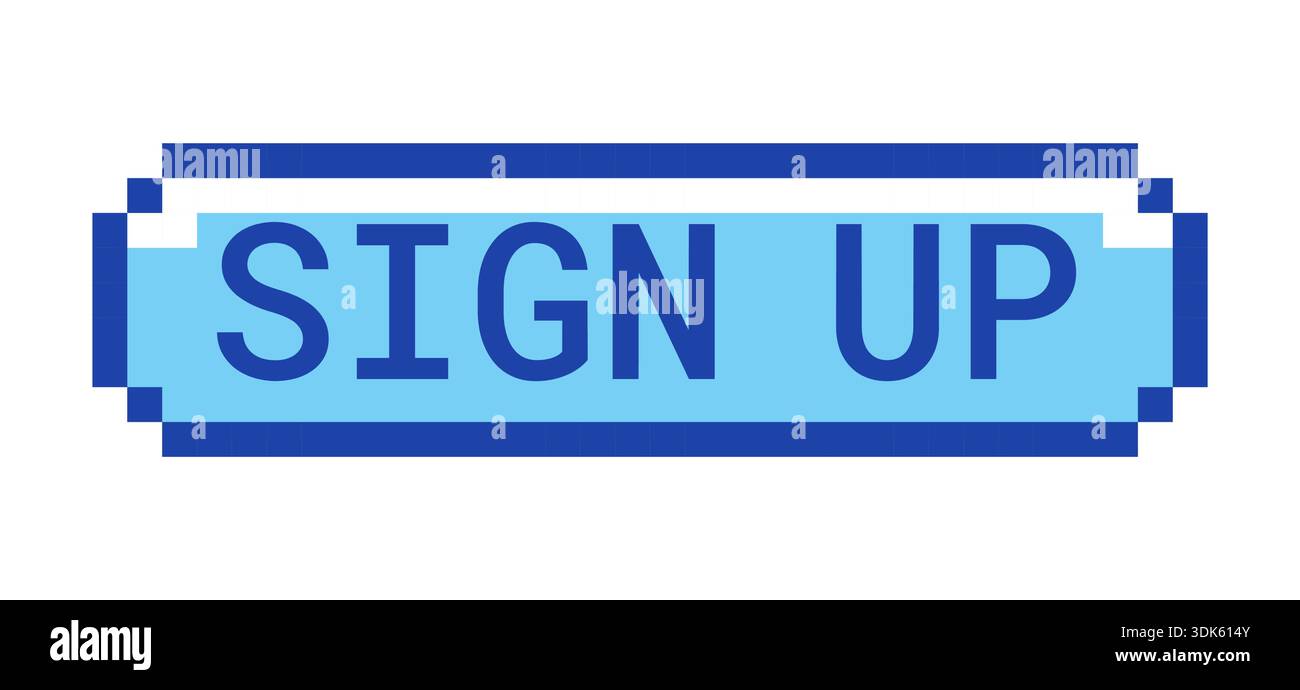 Sign up retro pixel Stock Vector Images - Alamy