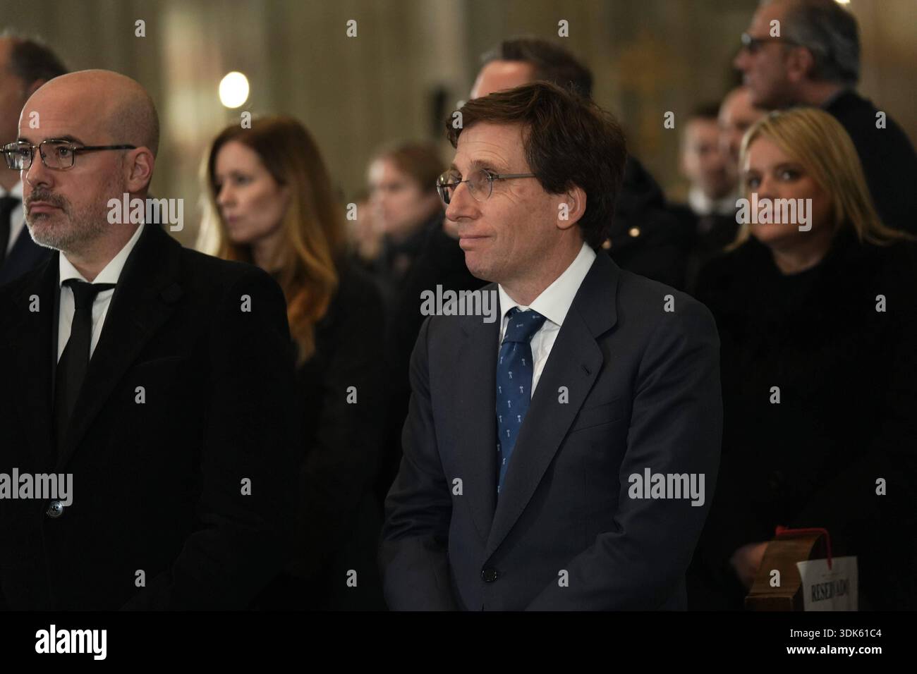 Isabel Diaz Ayuso and Jose Luis Martinez-Almeida attending funeral mass ...