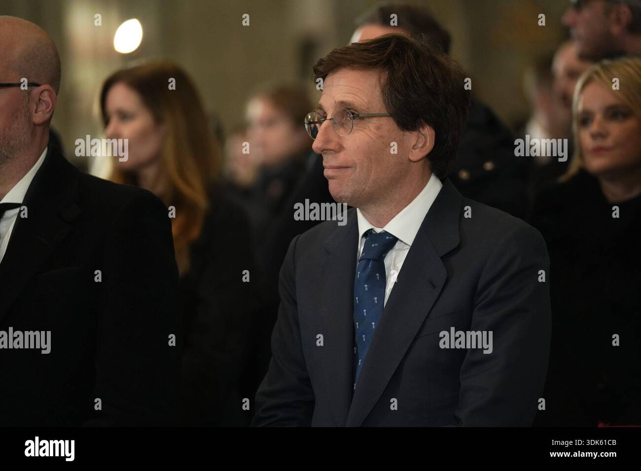 Isabel Diaz Ayuso and Jose Luis Martinez-Almeida attending funeral mass ...