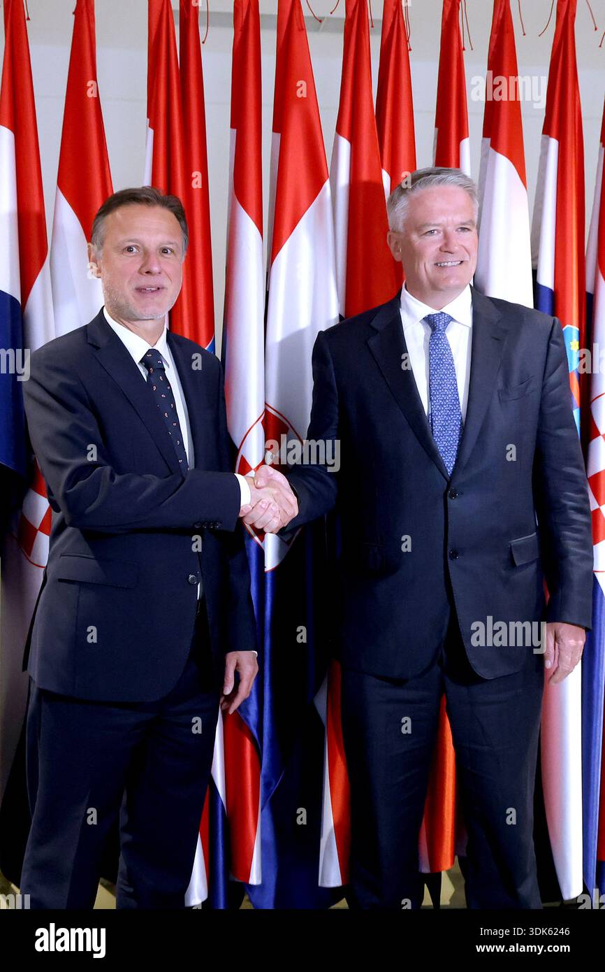 Speaker of the Croatian Parliament Gordan Jandrokovic and Secretary ...