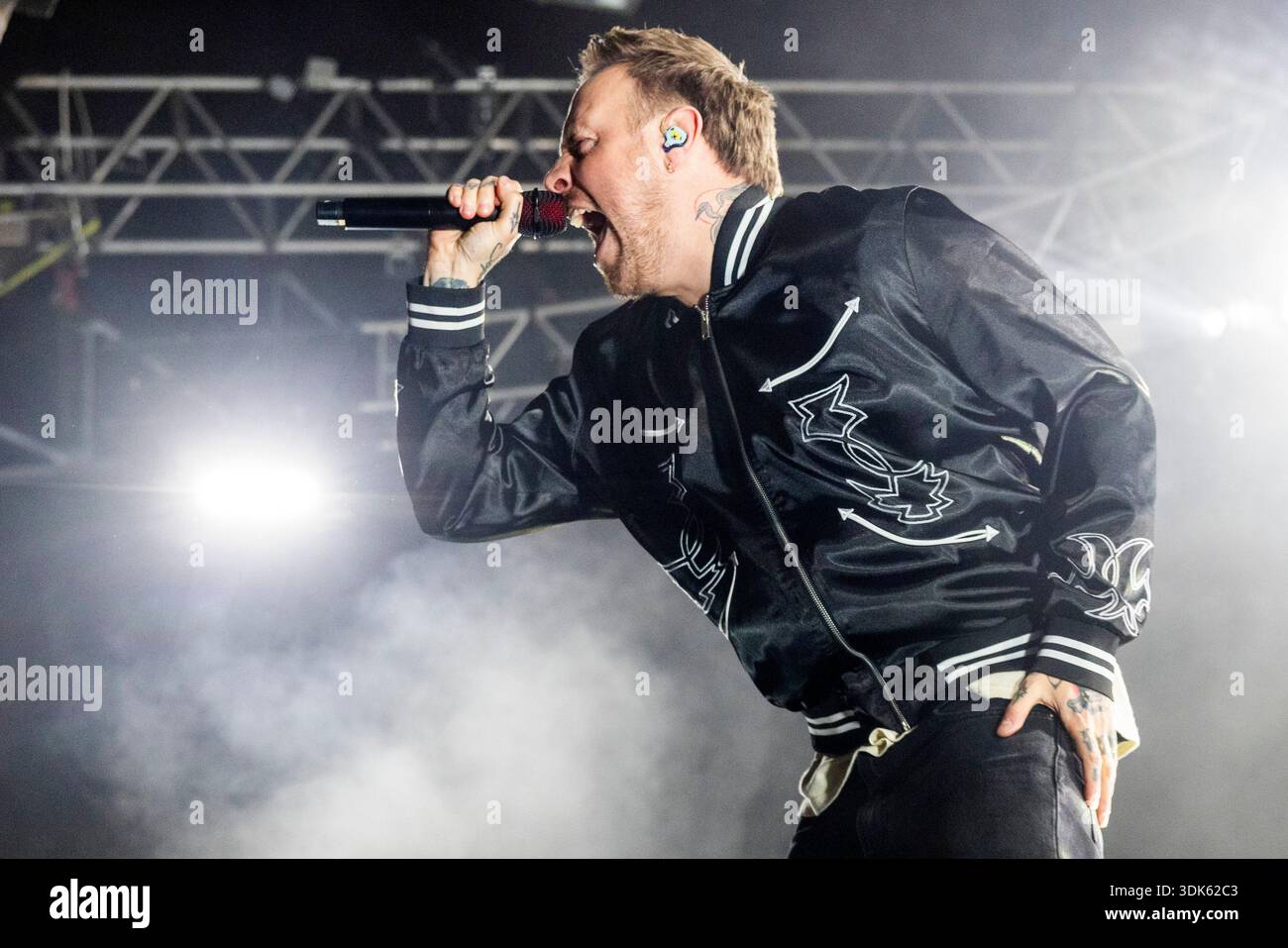 Sam Carter from English metalcore band Architects performs live at ...