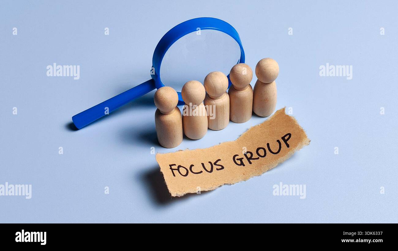 Consumer Research Focus Group Concept with Wooden Figures Lineup and ...