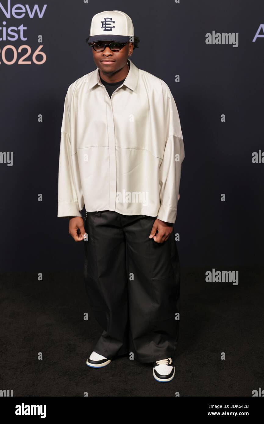 Miles Caton arrives at the Spotify Best New Artist Party on Thursday ...