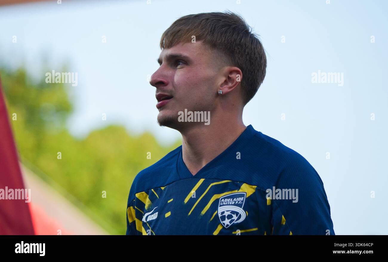 Adelaide, Australia. 30th Jan 2026. Adelaide United's Luka Jovanović ...