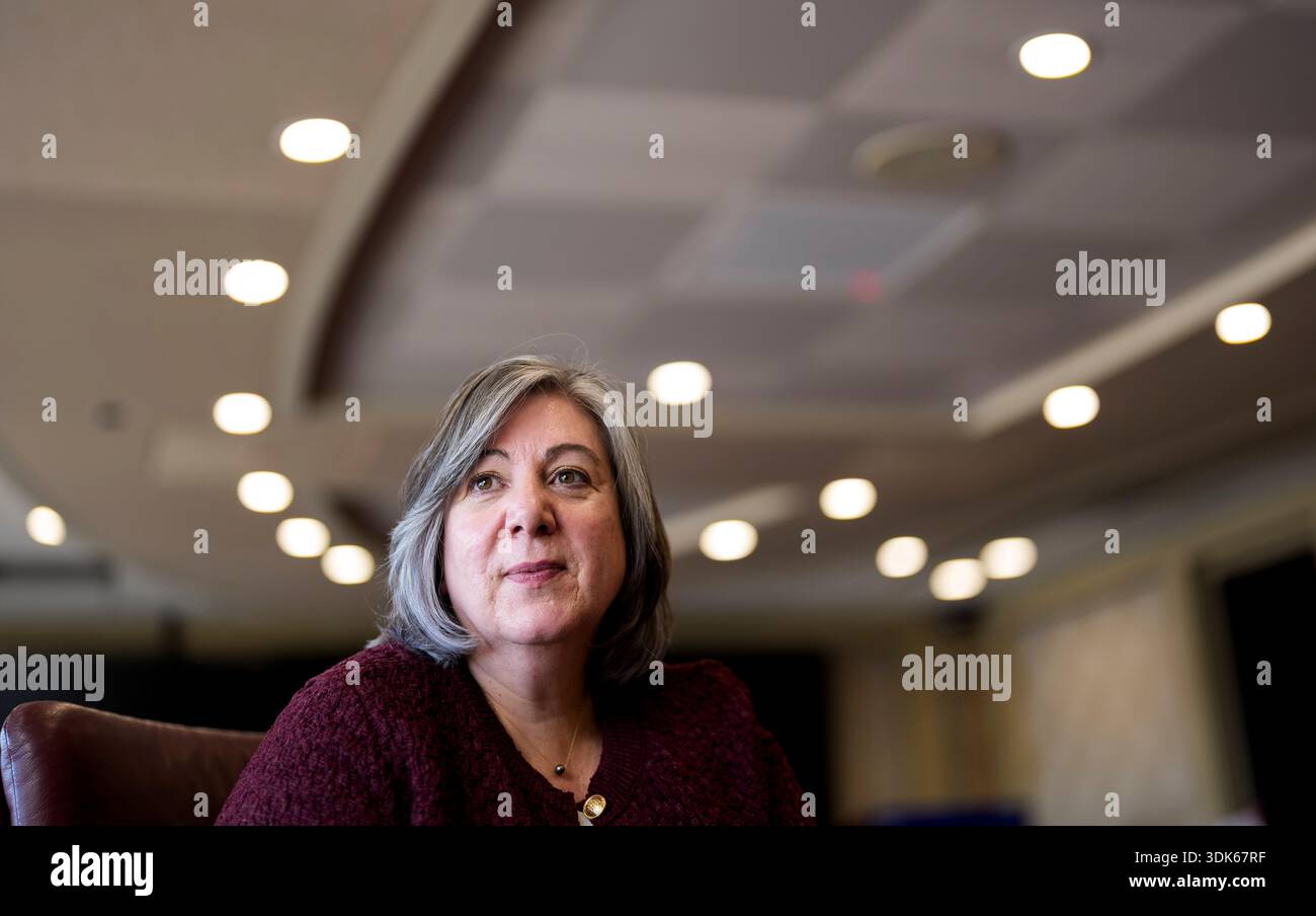 Jeanne Pratt, acting Competition Commissioner, is shown at the ...