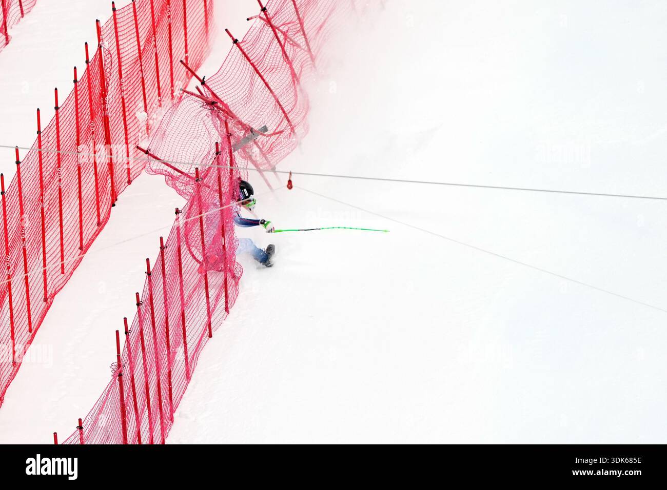 Norway's Marte Monsen crashes during an alpine ski, women's World Cup ...