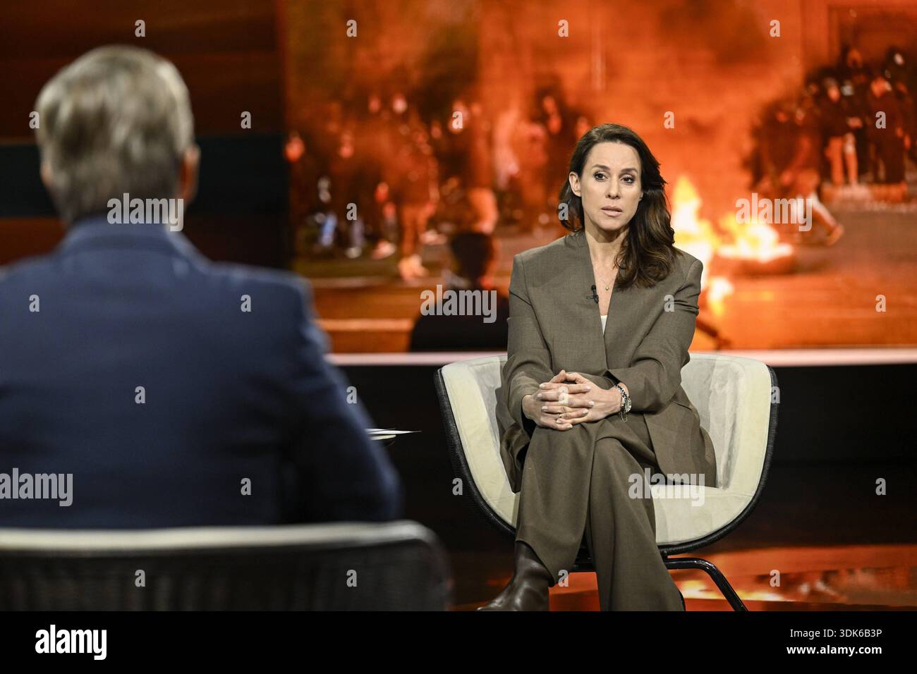 Markus Lanz mit Natalie Amiri 01/26 her Markus Lanz und Natalie Amiri ...