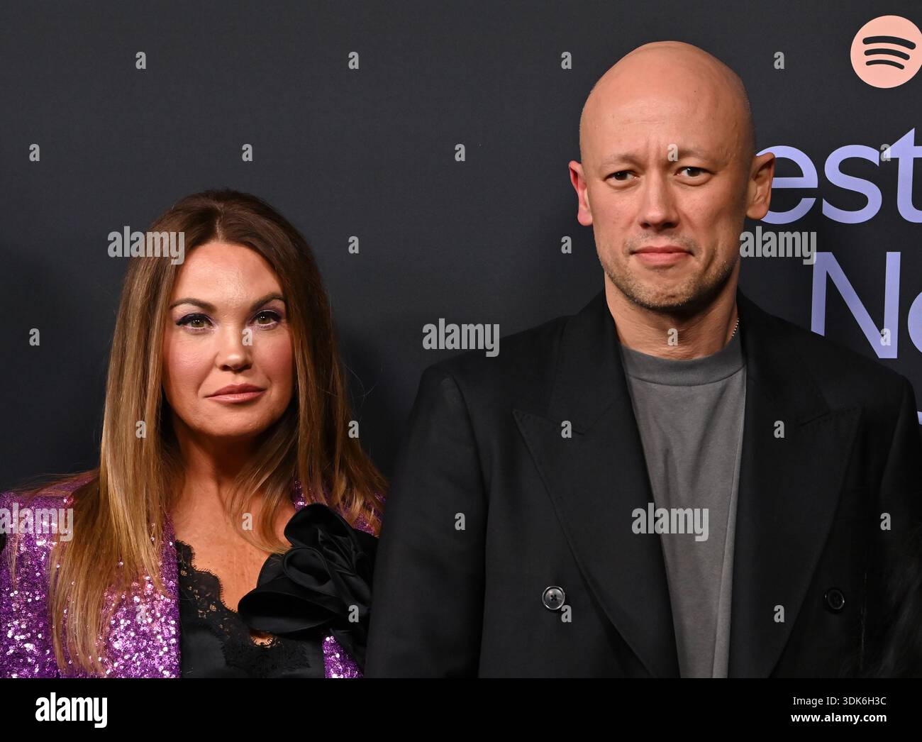 Dustee Jenkins and Alex Norstrom arriving to Spotify’s 2026 Best New ...