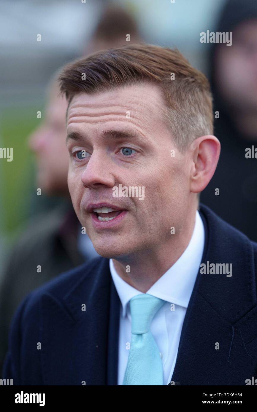 Reform prospective candidate Matt Goodwin speaks during a campaign ...