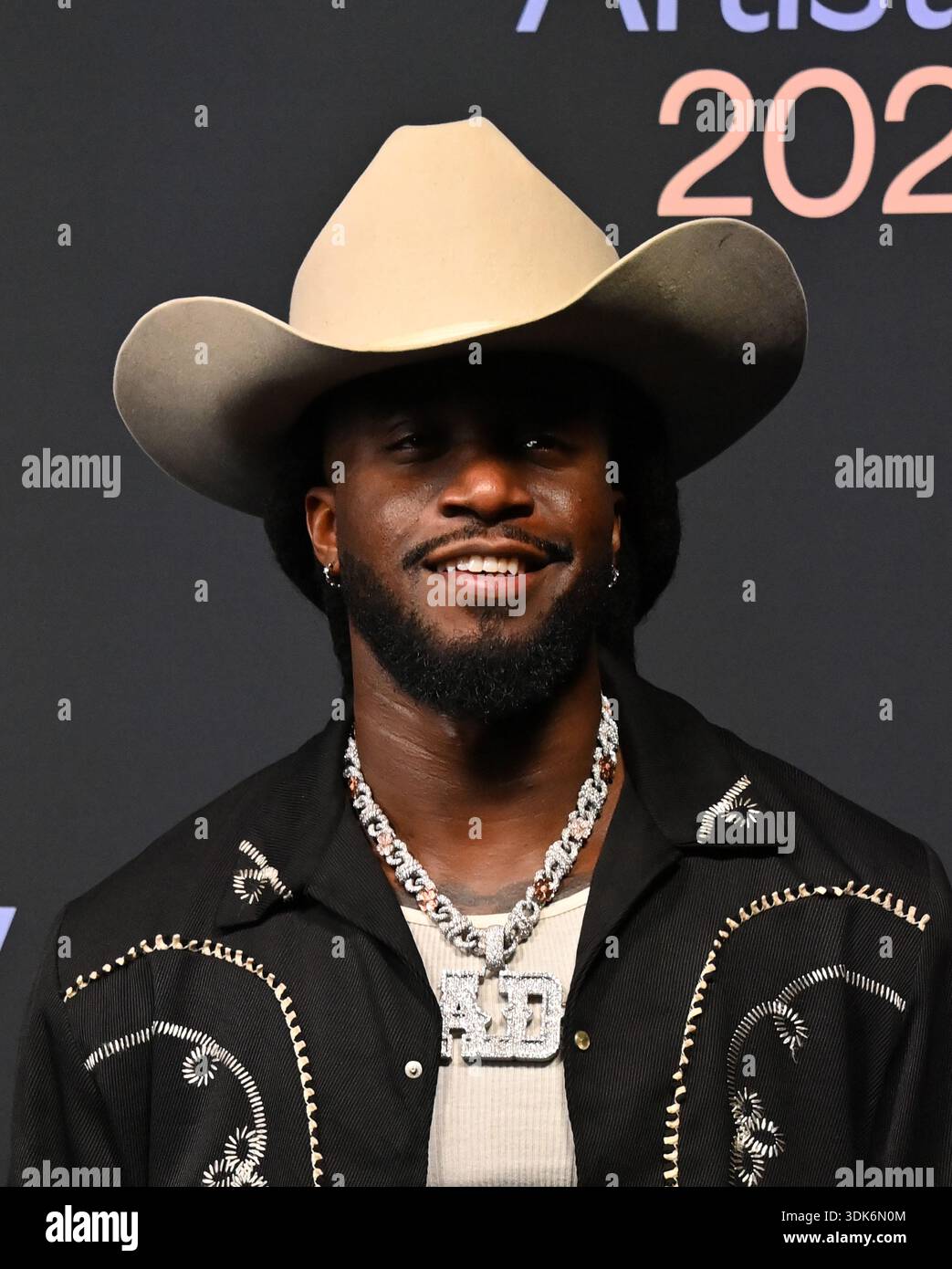 Shaboozey arriving to Spotify’s 2026 Best New Artist Party held at The ...