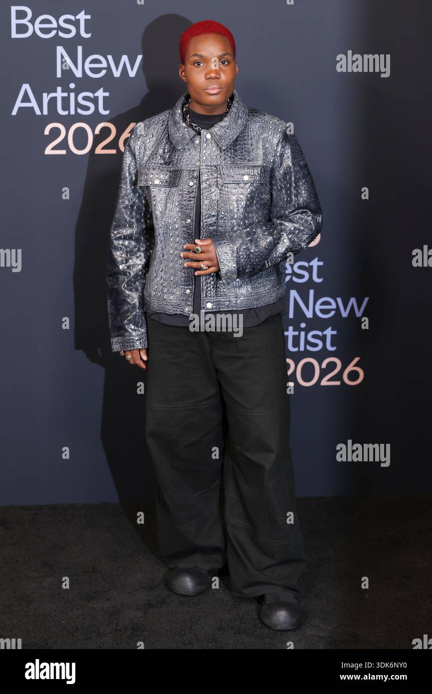 Arlo Parks arrives at the Spotify Best New Artist Party on Thursday ...