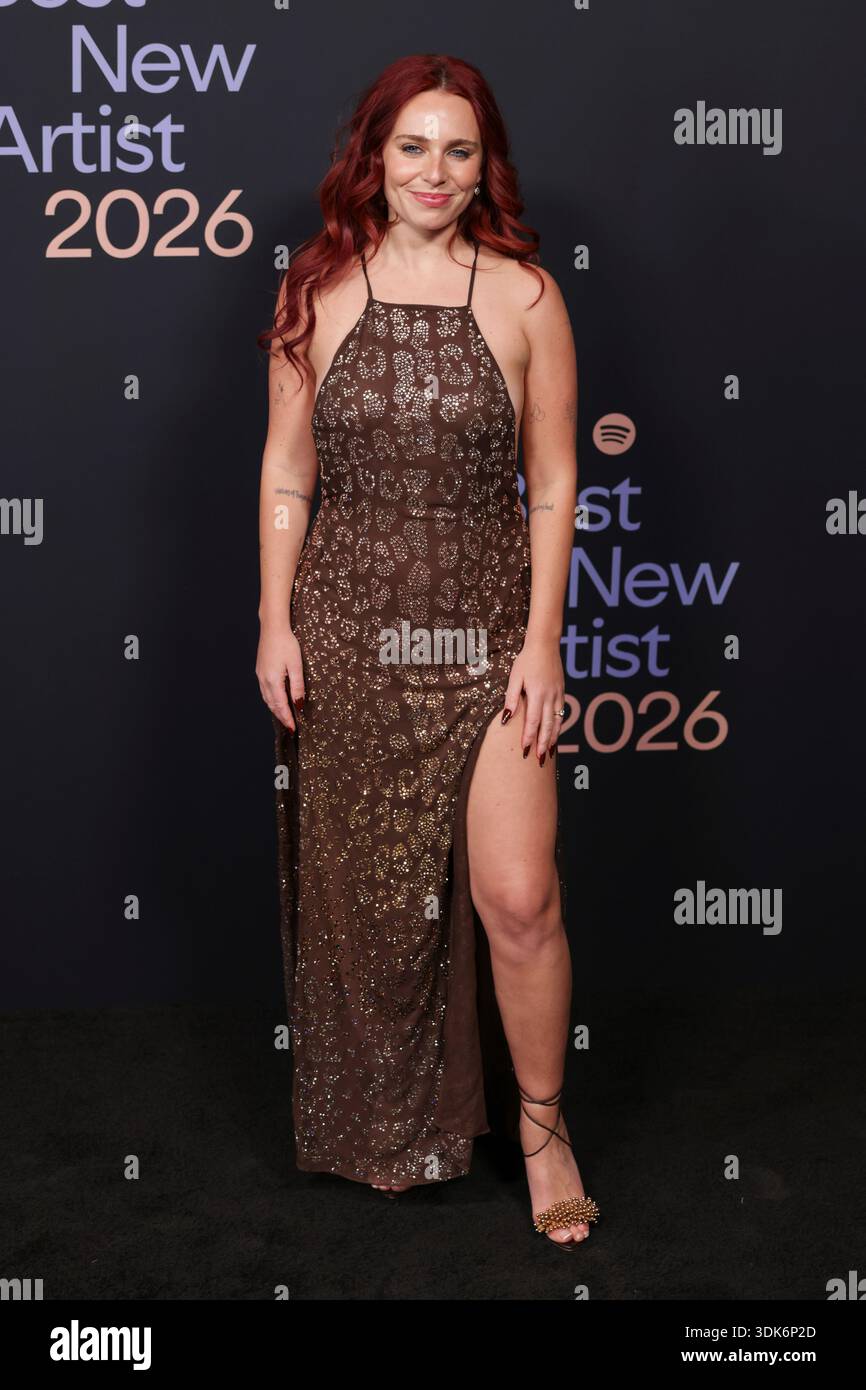 Rose Gray arrives at the Spotify Best New Artist Party on Thursday, Jan ...