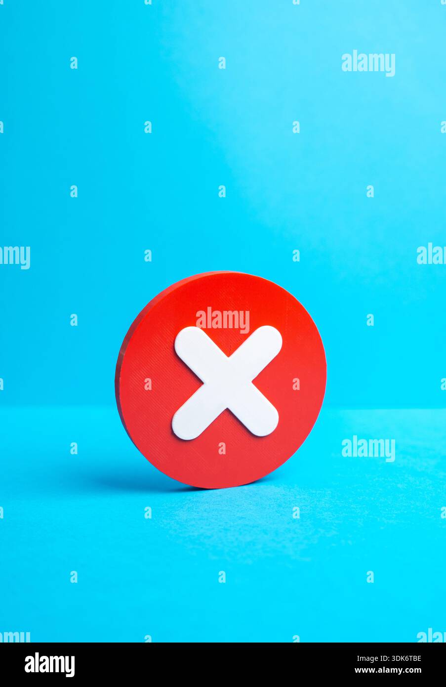 Red circle with an X. Cancellation and refusal. Prohibition ...