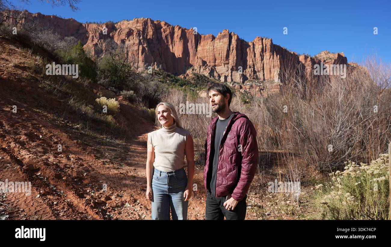 Gabby Olsen and Dion Obermeyer, owners of Rock Odysseys, speak during ...