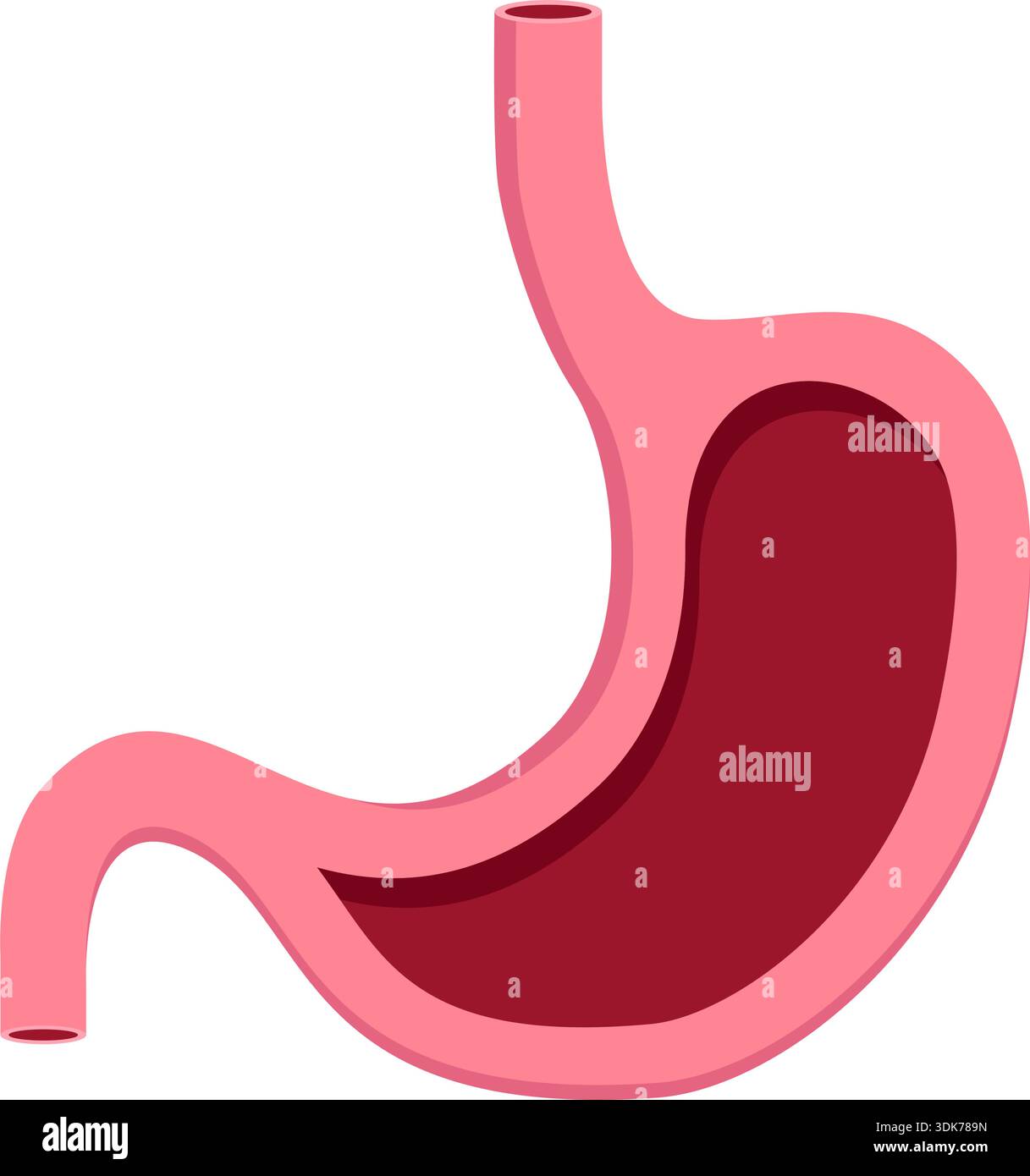 Gerd stomach icon in flat style. Reflux vector illustration on isolated ...