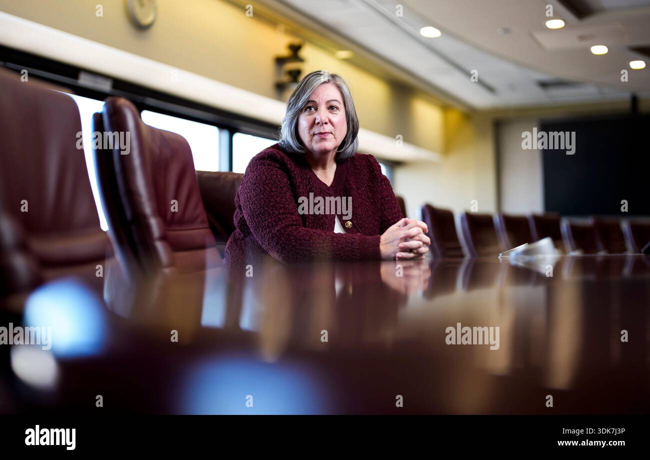 Jeanne Pratt, acting Competition Commissioner, is shown at the ...