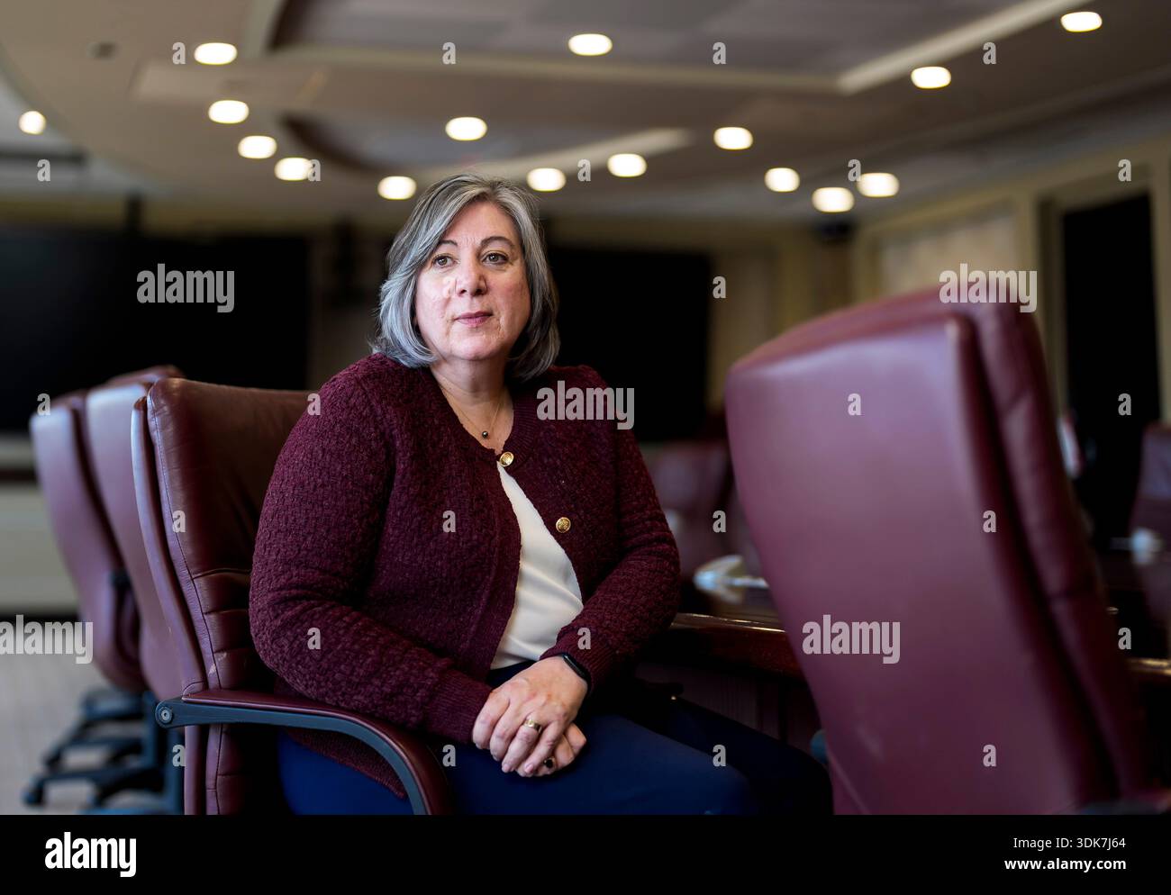 Jeanne Pratt, acting Competition Commissioner, is shown at the ...