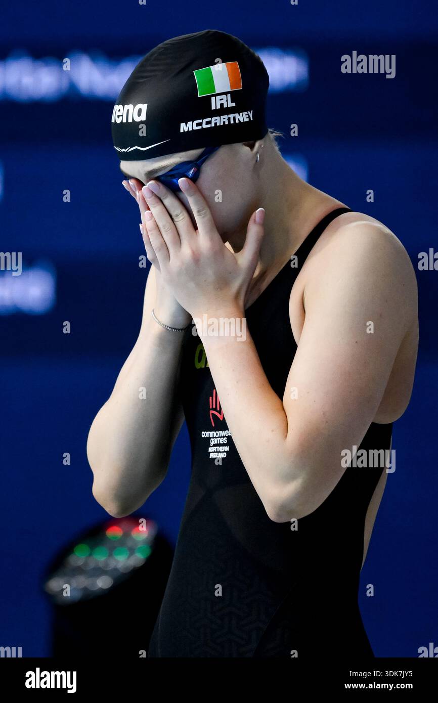 Ellie Mc Cartney of Swim Ireland prepares to compete in the 200m ...