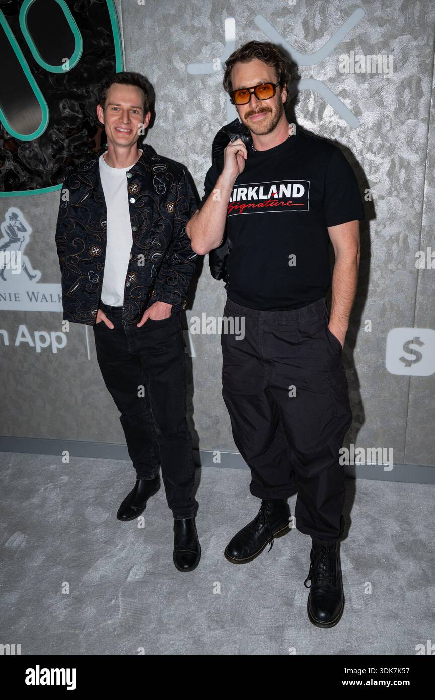 Tim Zientek, Greg Trimmer, attend the Warner Music Group Grammy Awards ...