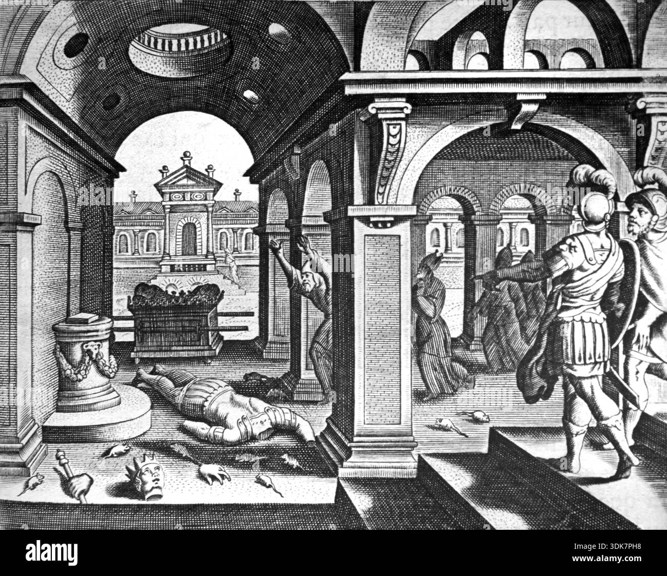 Philistines Discover Broken and Fallen Idol of Dagon or Dagan, Main God ...