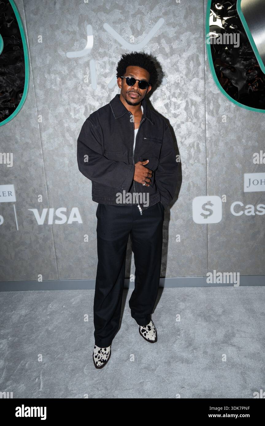 Camrus Johnson, attends the Warner Music Group Grammy Awards Party in ...