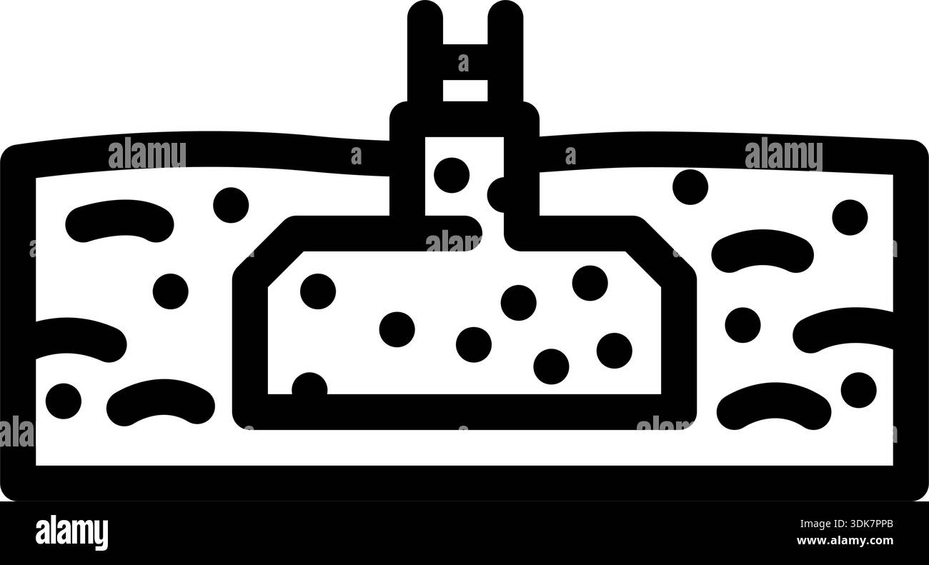 Building foundation underground base construction engineering icon ...