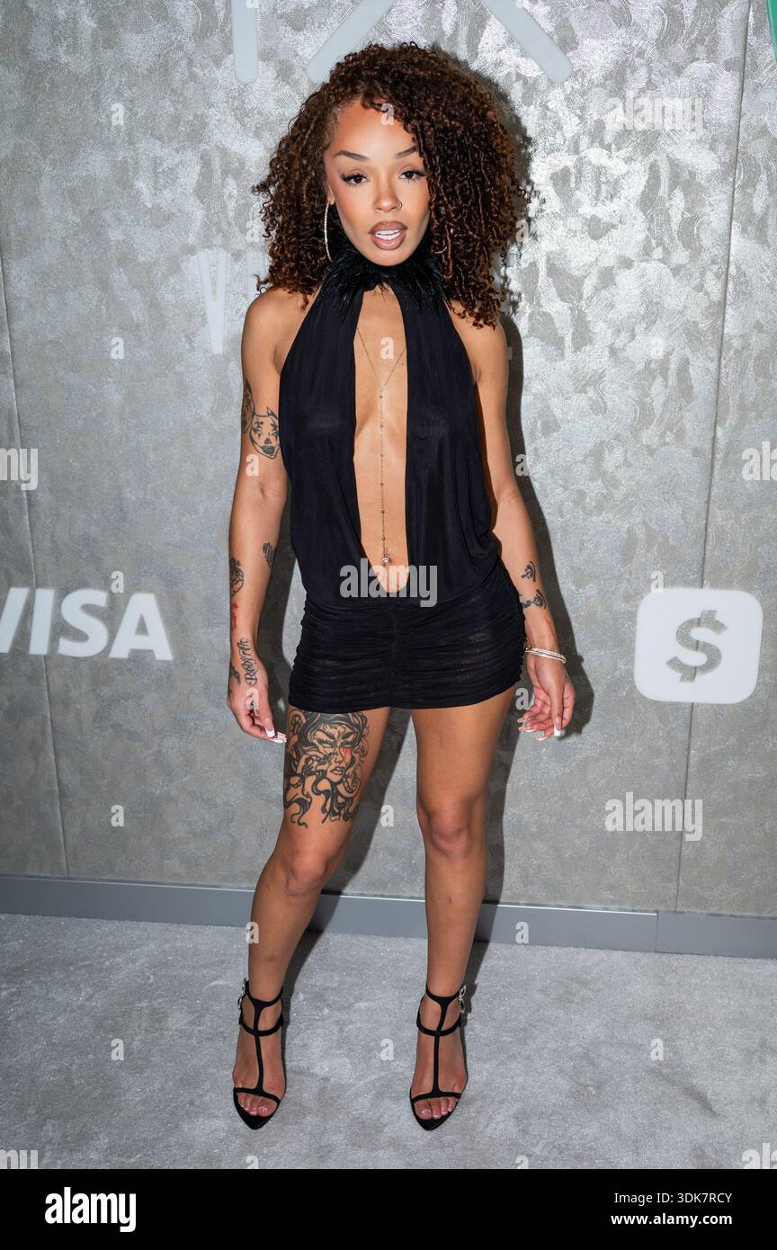 Honey Bxby, attends the Warner Music Group Grammy Awards Party in Los ...