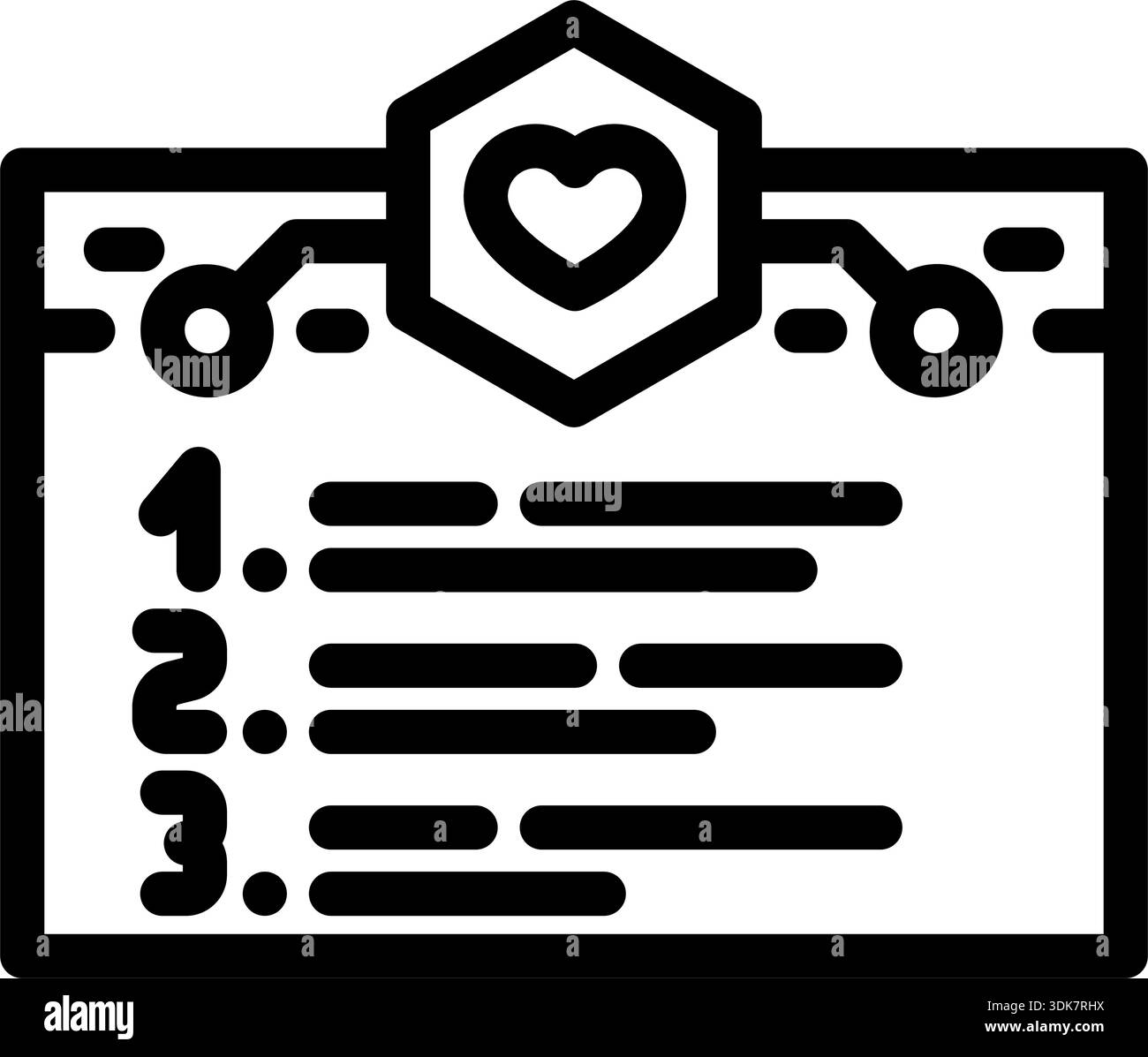 Priority list with heart icon concept Stock Vector Image & Art - Alamy