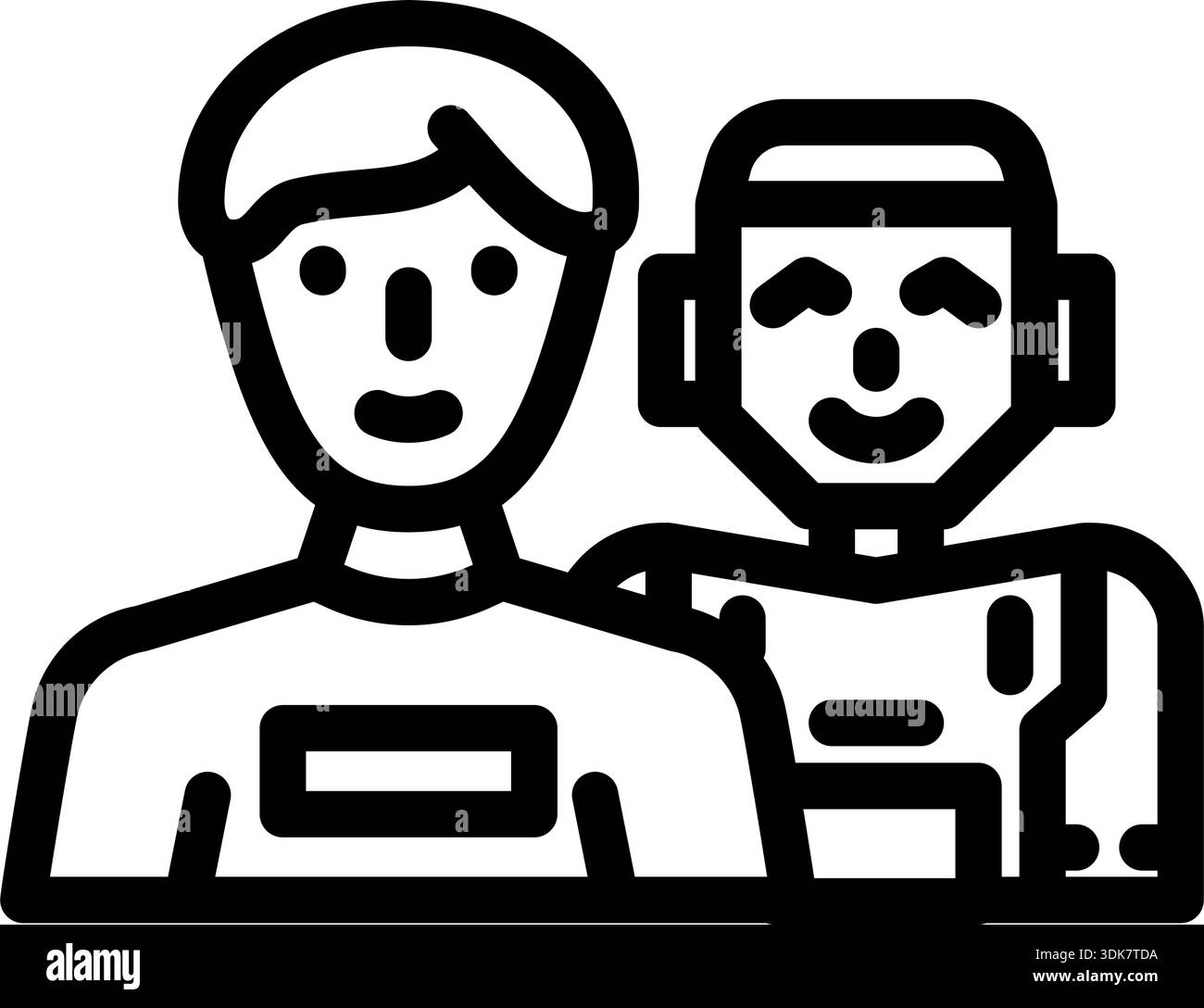 Human interacting ai icon hi-res stock photography and images - Alamy
