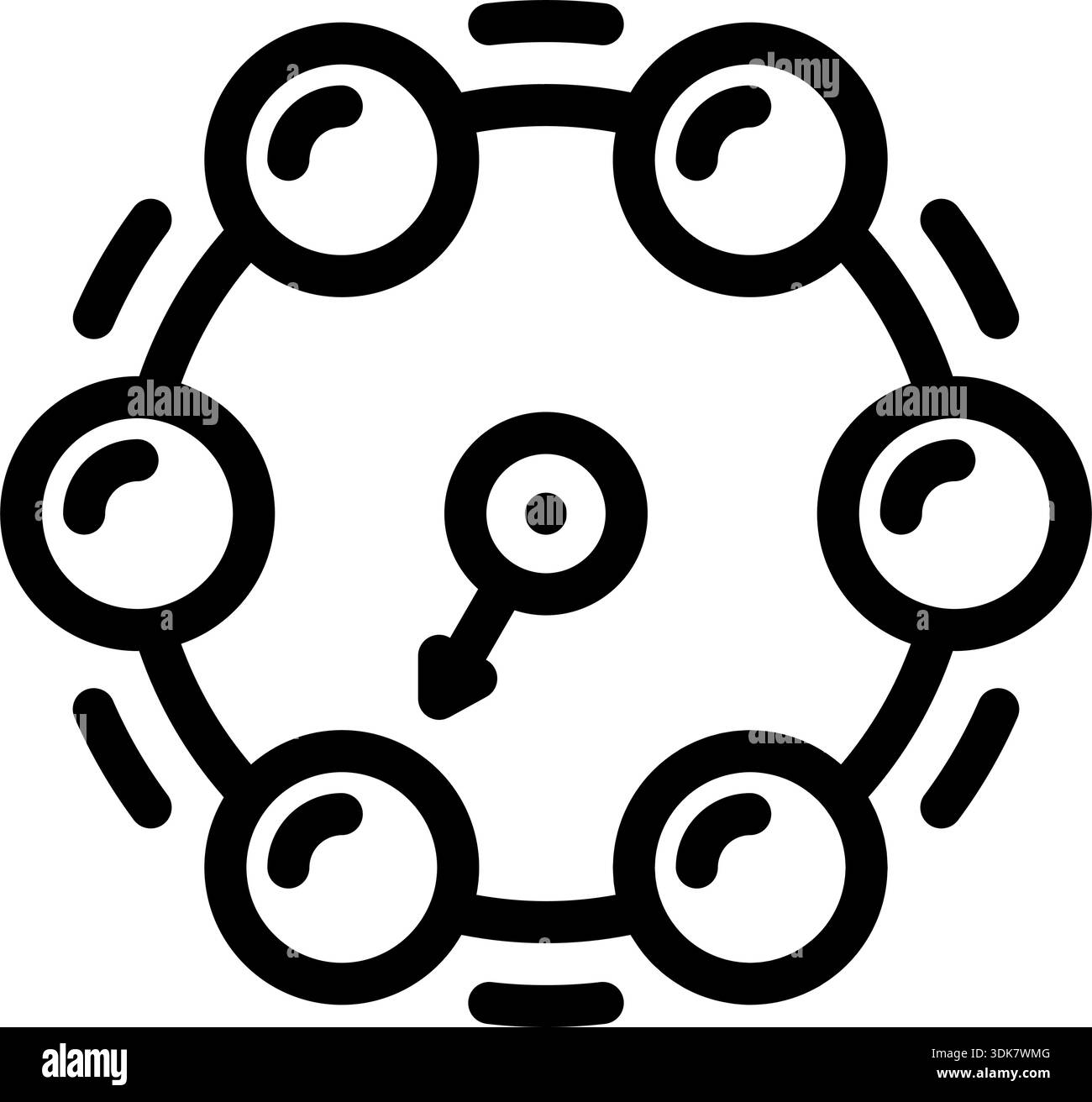 Circular process with iterating team workflow icon Stock Vector Image ...