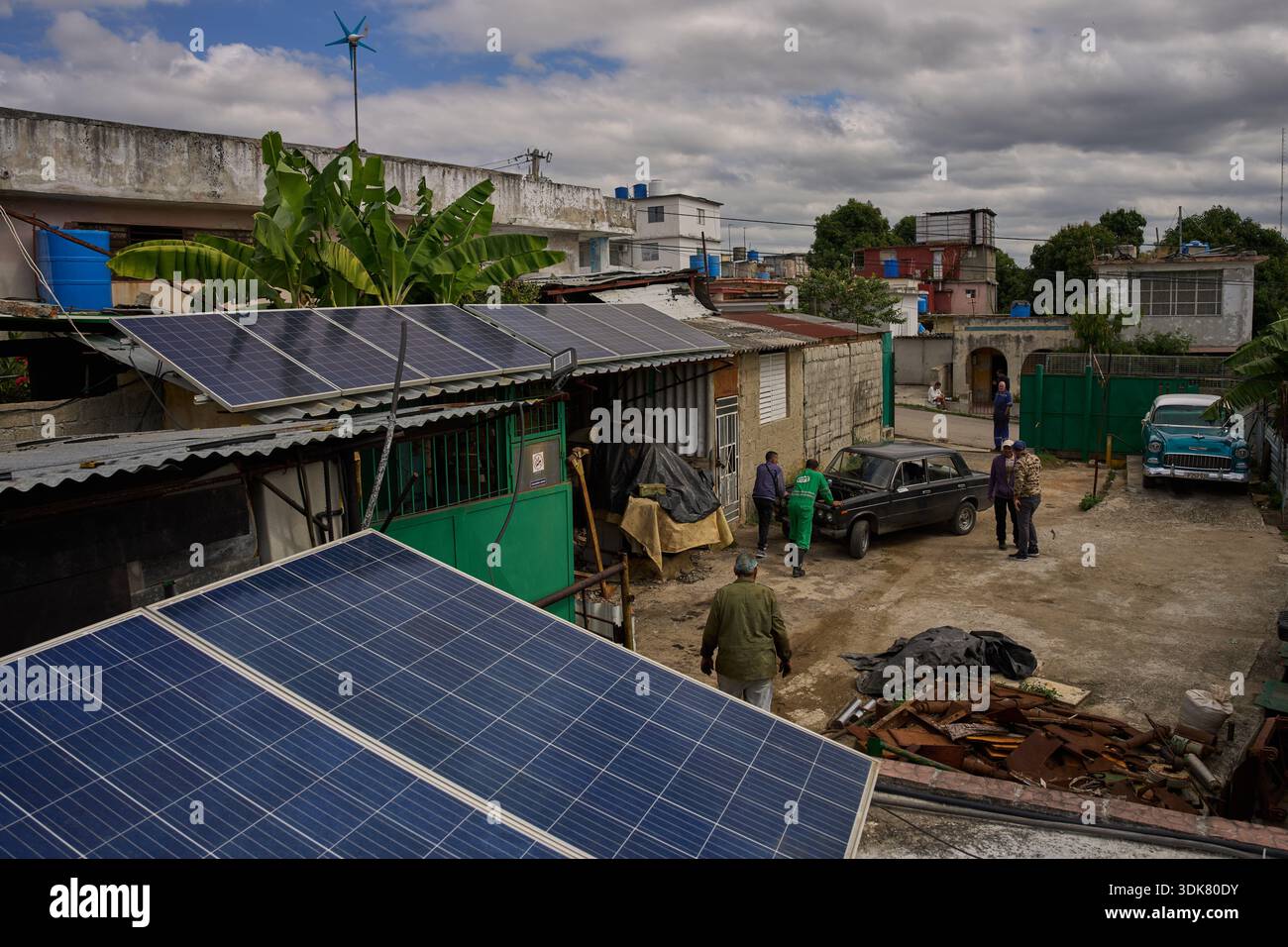 Solar panels cover the roof at the home of Felix Jose Morfi where ...