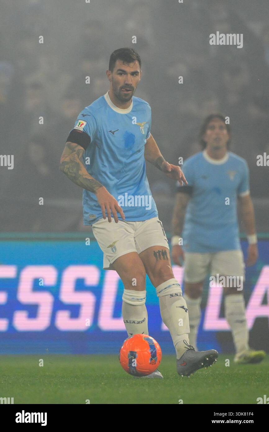 Lazio’s Alessio Romagnoli during the Italian Cup round of 16 soccer ...