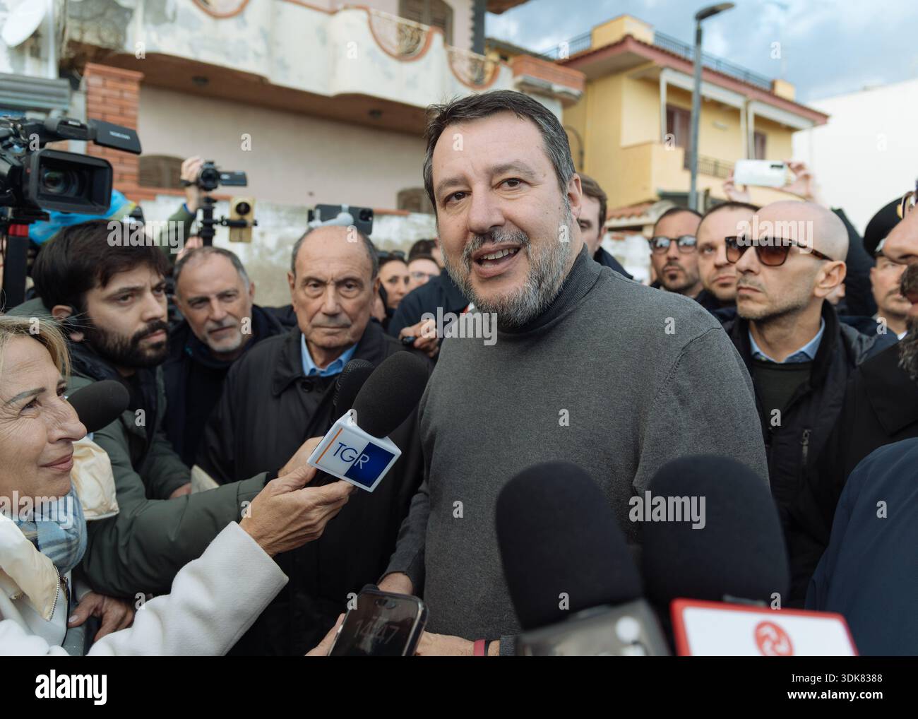 Sicilian Furci, Italy. 30th Jan, 2026. Messina, Furci Siculo, Matteo ...