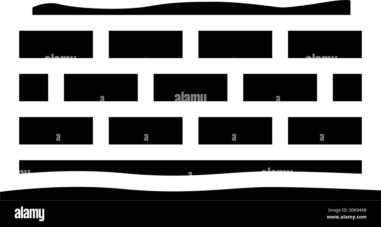 Brick wall construction barrier line icon Stock Vector Image & Art - Alamy
