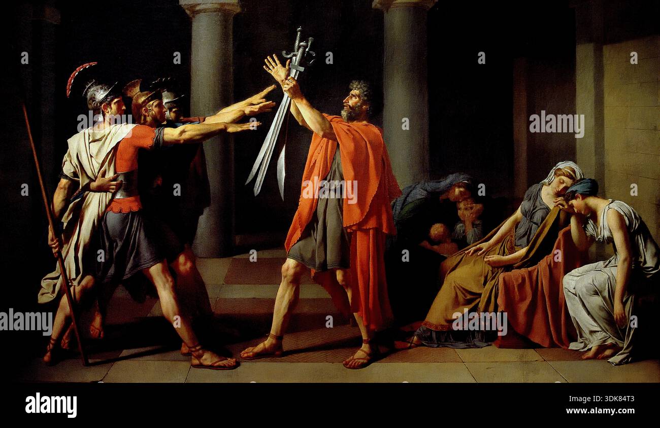 Horatii brothers taking an oath to fight for rome hi-res stock ...