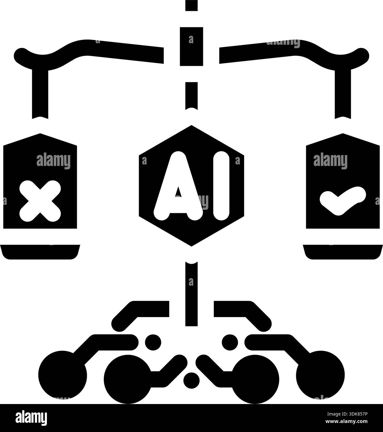 Artificial intelligence assessing justice ethical decision making Stock ...