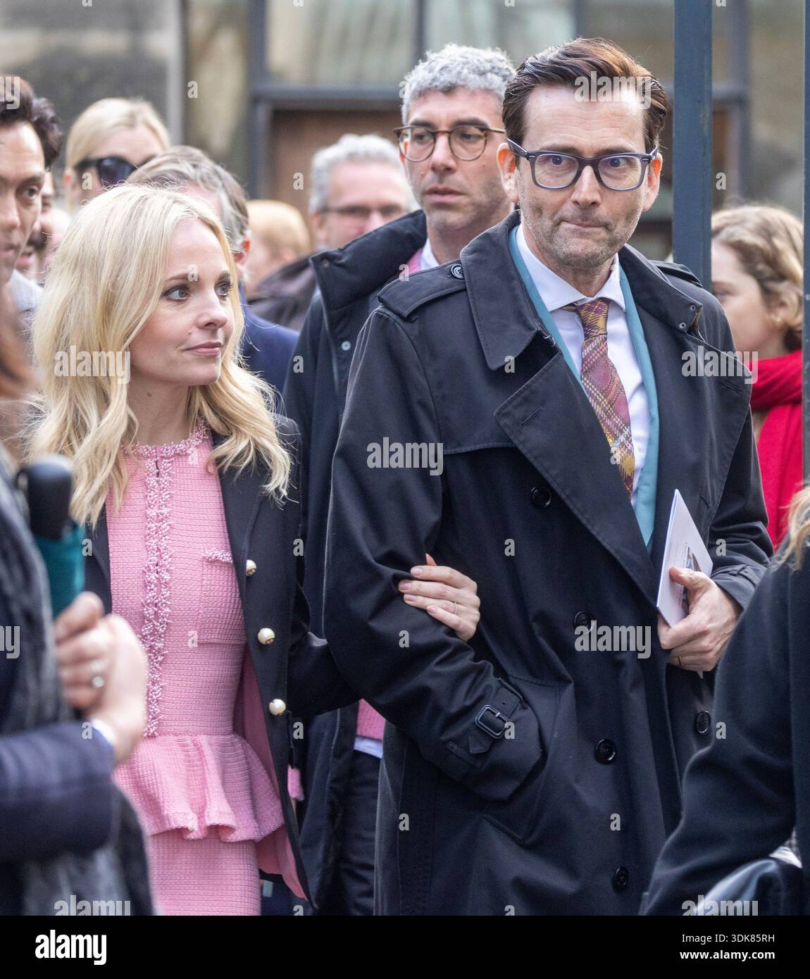 pic shows: Rivals star David Tennant with wife Georgia Jilly Cooper ...