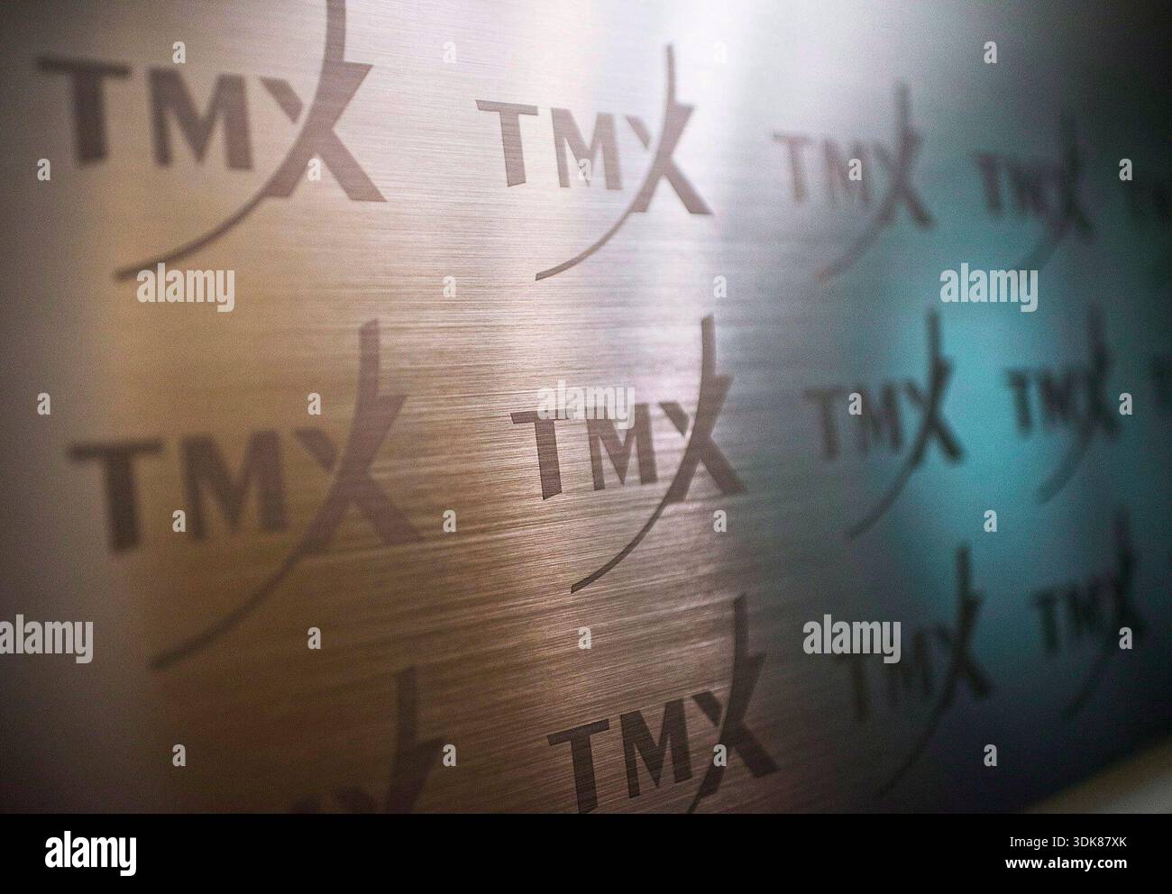 The TMX Group logo, home of the TSX, is shown in Toronto on June 28 ...