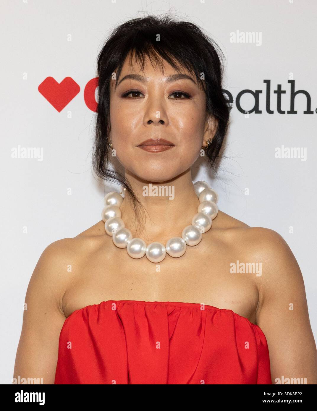 Ali Ahn attends the American Heart Association's Go Red for Women Red ...