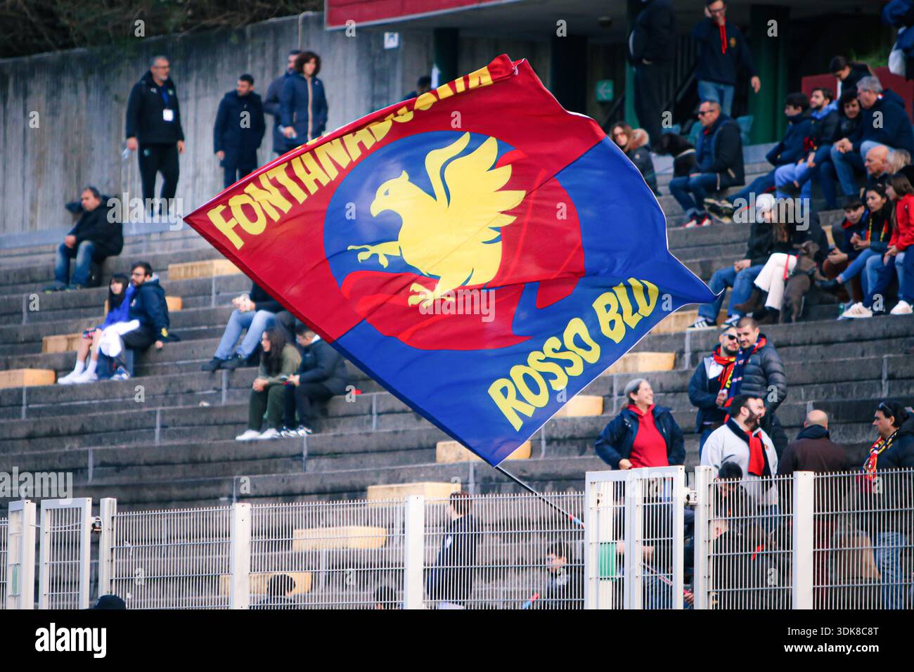Genova, Italy, December 14th 2025: Genoa's Supporters Flag in the Serie ...