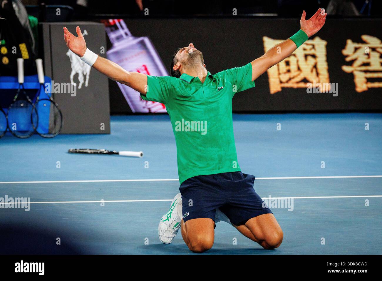 Serbia’s Novak Djokovic following his victory in the Men’s Singles Semi ...