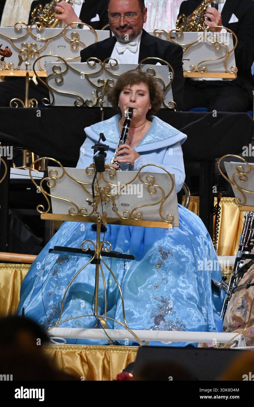 Musicians performs with his Johann Strauss Orchestra of André Rieu ...
