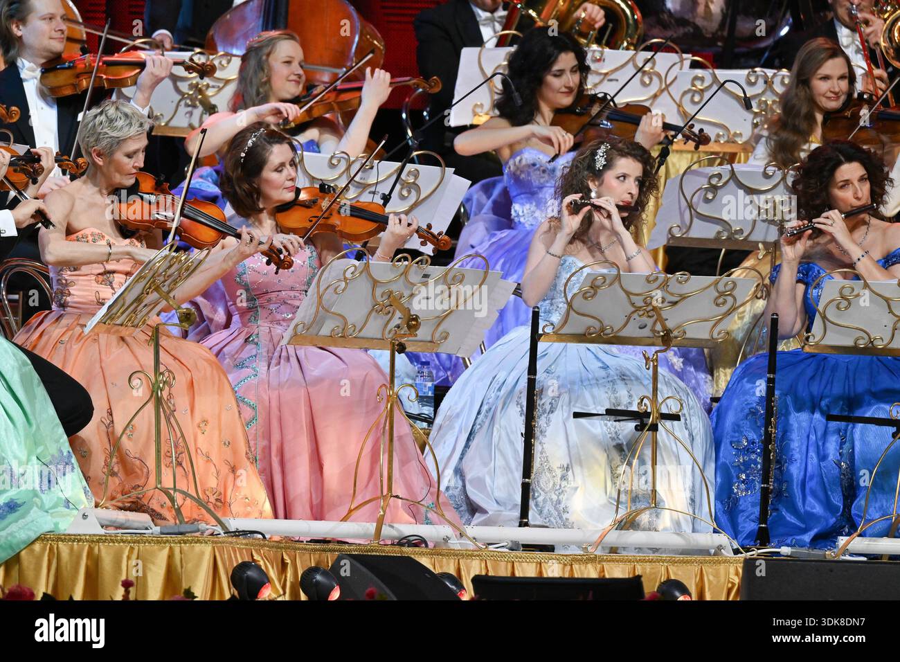 Musicians performs with his Johann Strauss Orchestra of André Rieu ...